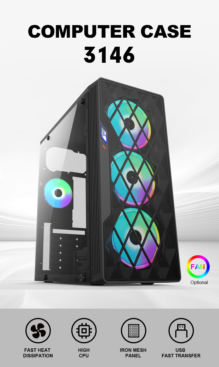 atx Pc gaming computer case SX-3146 - Shunxinjie