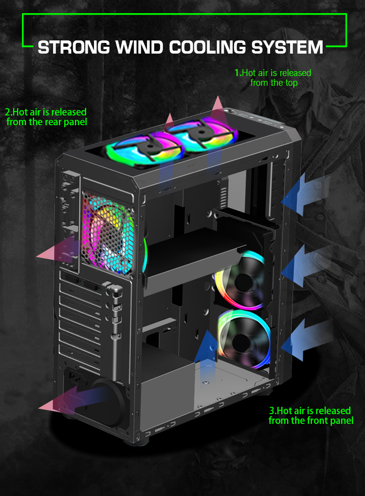 Desktop pc cabinet cheap cpu oem designer Computer mid tower atx gaming ...