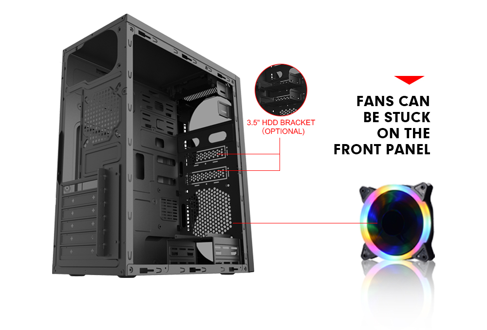 High Quality Computer Case Full Tower Plastic Atx Steel Computer Case ...