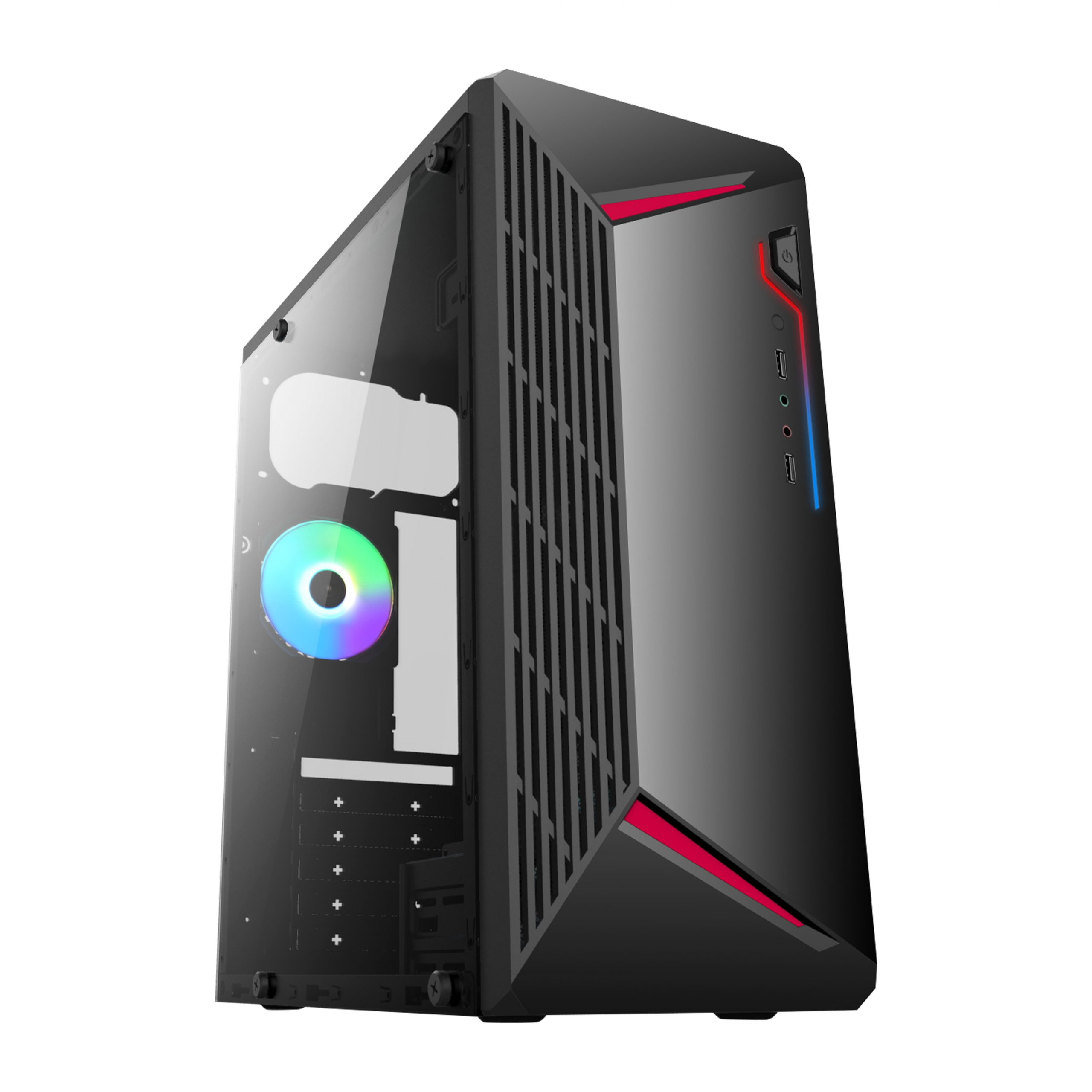 wholesale glass btx plexiglass desktop mid tower boitier custom pc ...