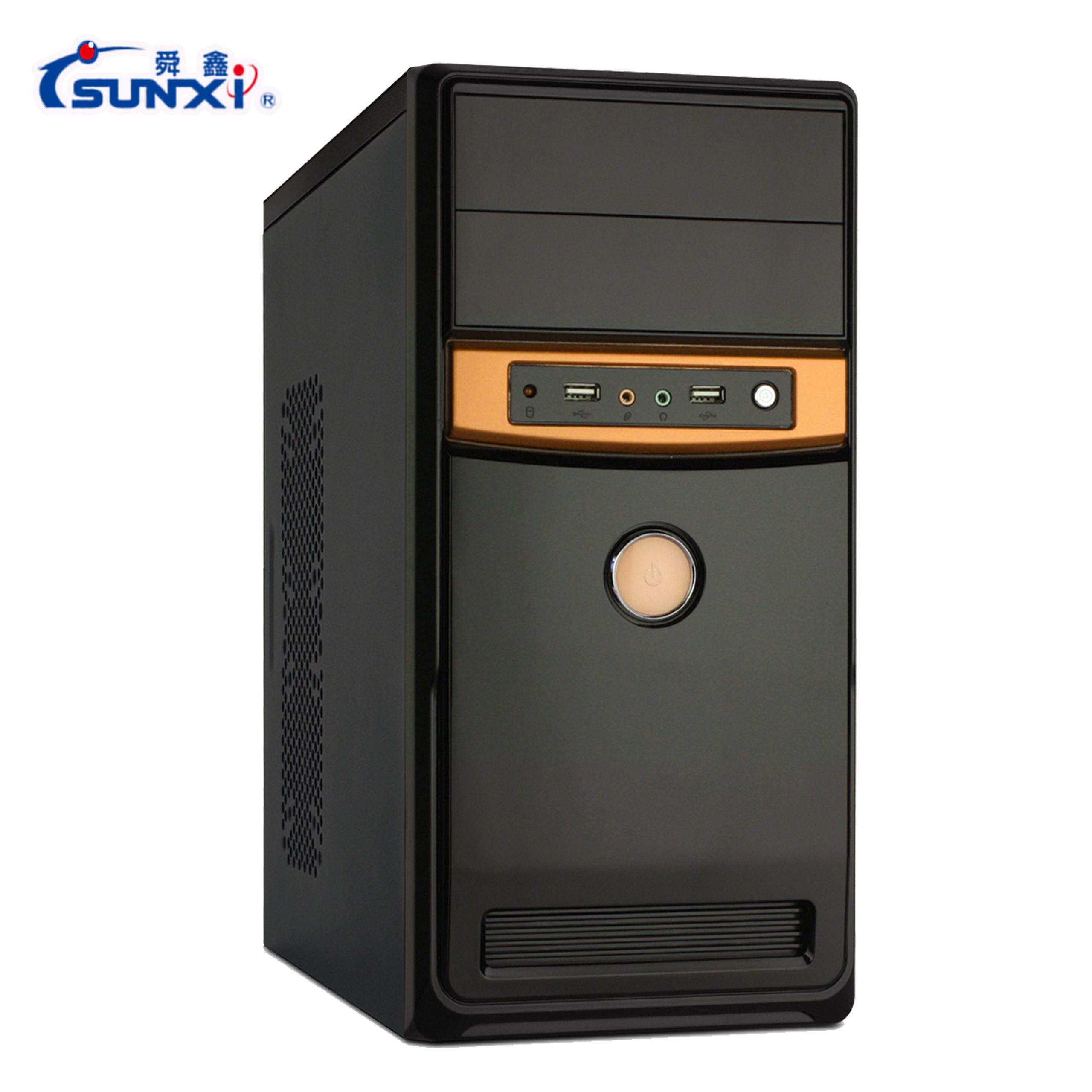 production pc hardware full tower aluminium front panel led compact ...
