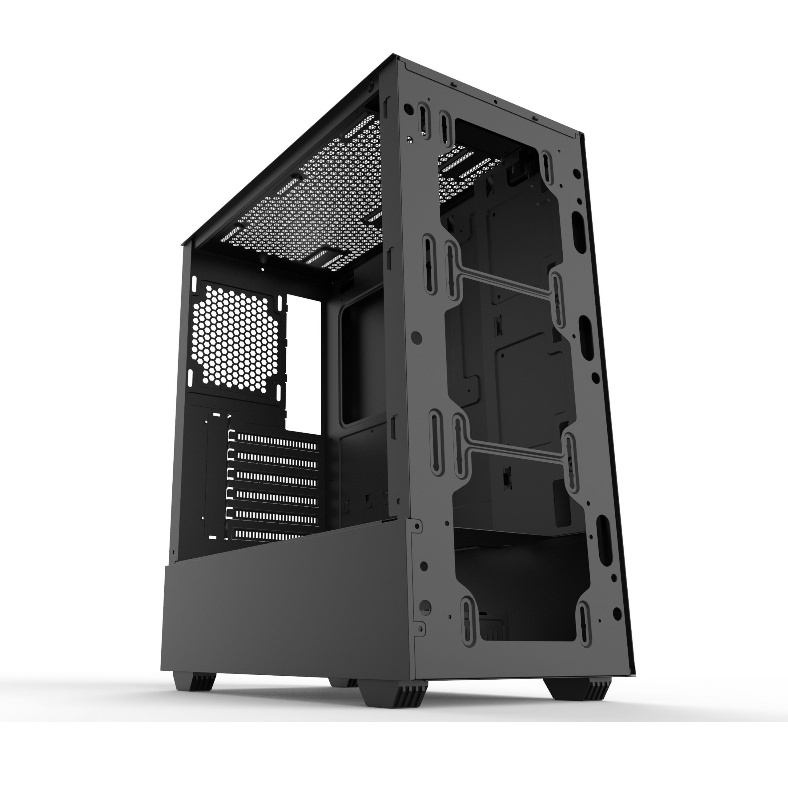 horizontal btx handle combo full tower plastic table pc case cpu atx ...