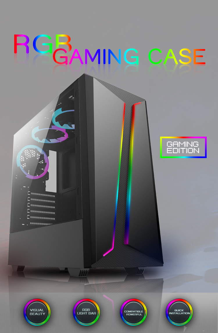 horizontal btx handle combo full tower plastic table pc case cpu atx ...