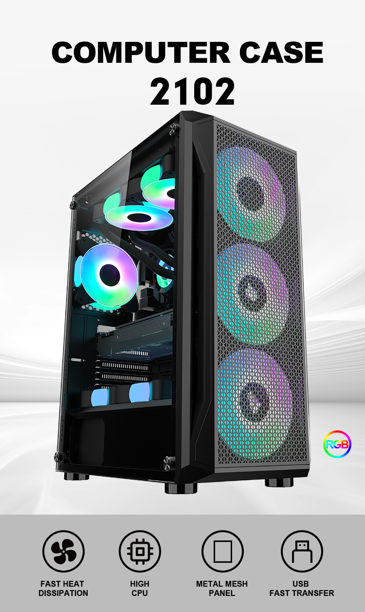 desktop atx pc oem all in one custom with lcd temperature display ...