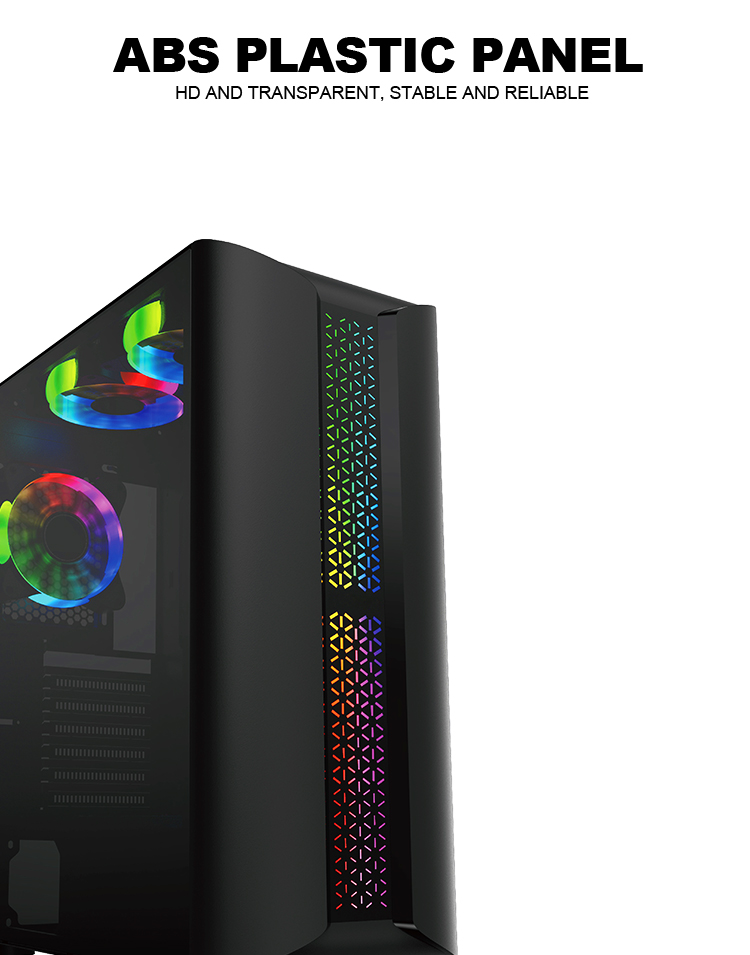 wholesale custom glass btx plexiglass with fan led mid tower gaming ...