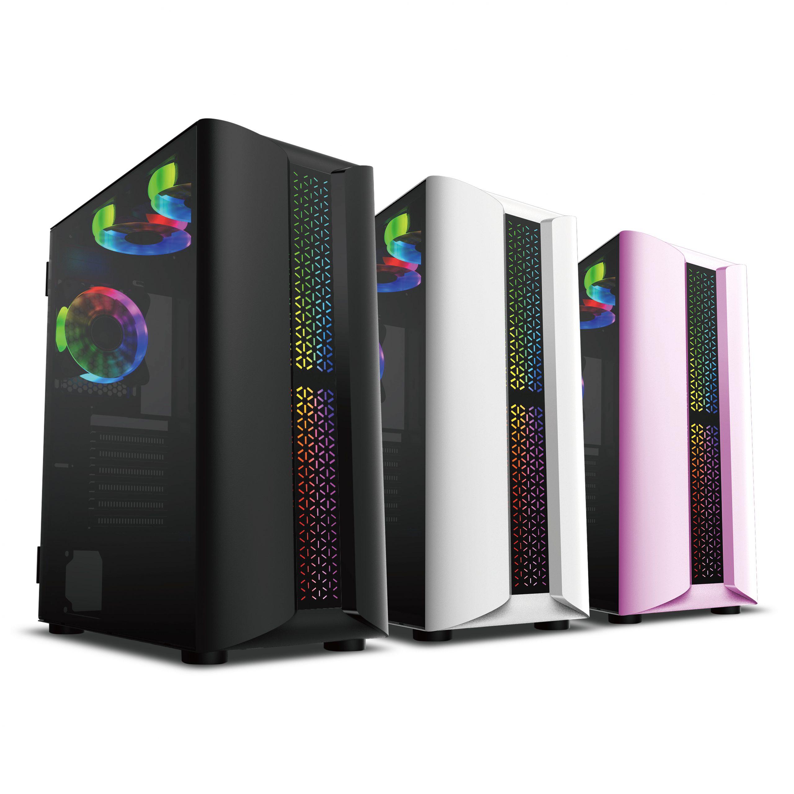 wholesale custom glass btx plexiglass with fan led mid tower gaming ...