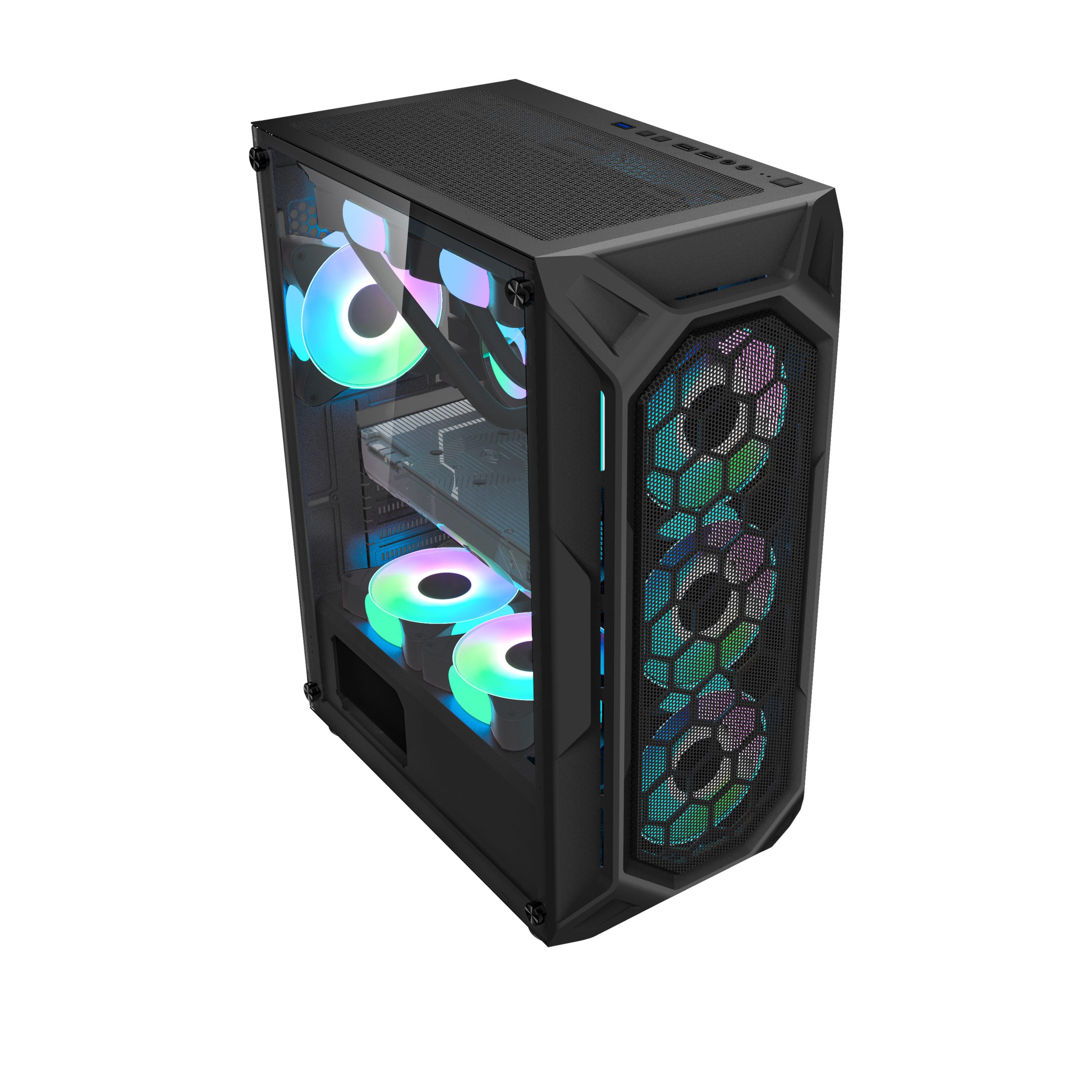 ATX fabrication branded msi low price cube console aluminium clear ...