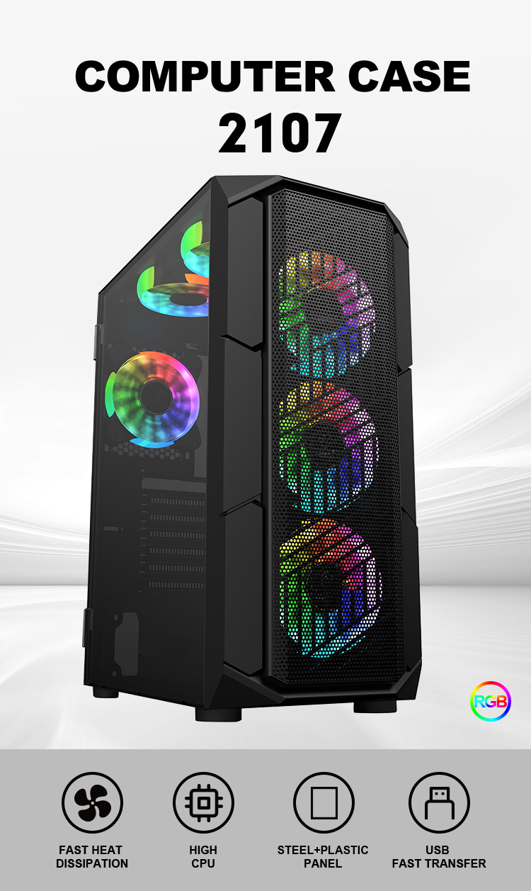 cpu case factory direct China cheap vertical PC box office computer box ...