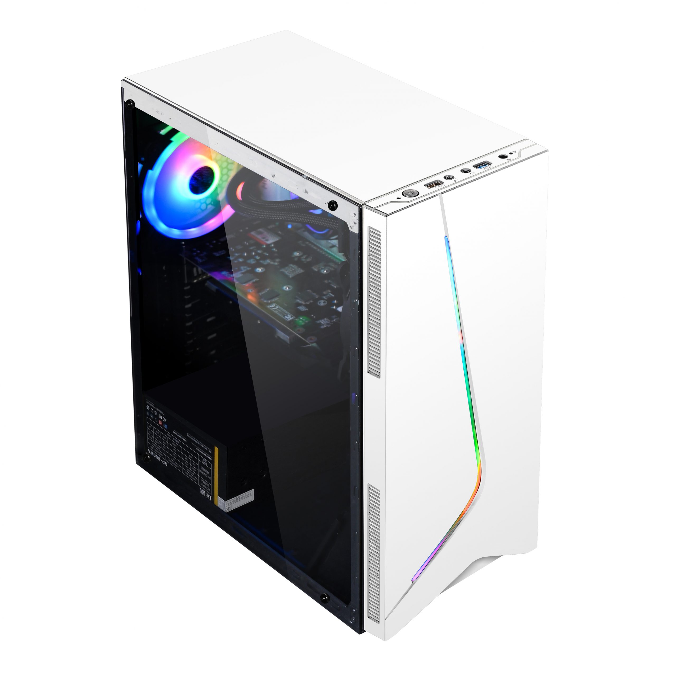 wholesale desktop custom glass btx plexiglass with fan desktop led mid ...