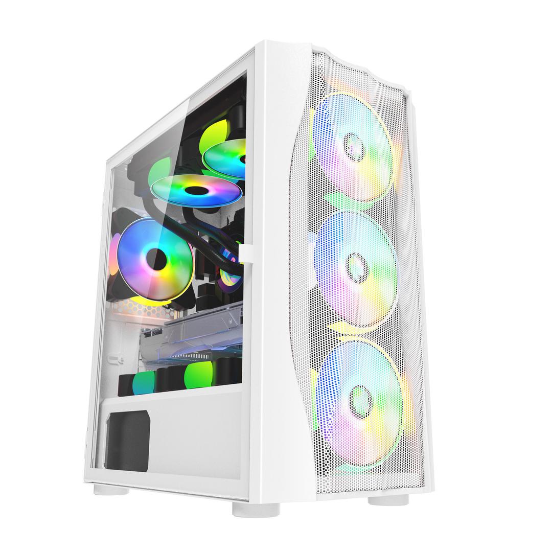 atx carbon fiber front panel gabinete gamer cooler master deluxe RGB ...