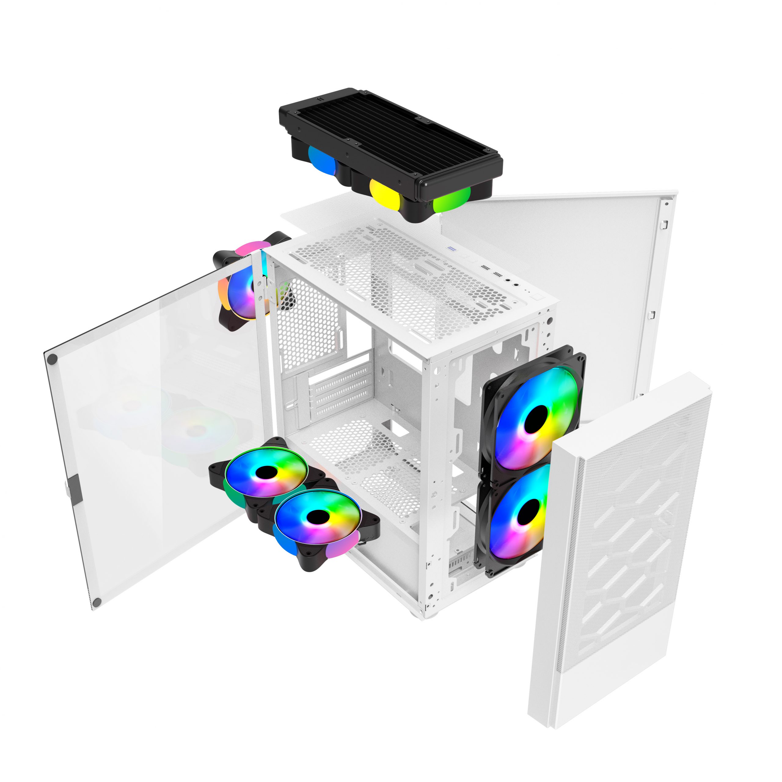 atx pc oem all in one custom with lcd temperature display dustproof ...