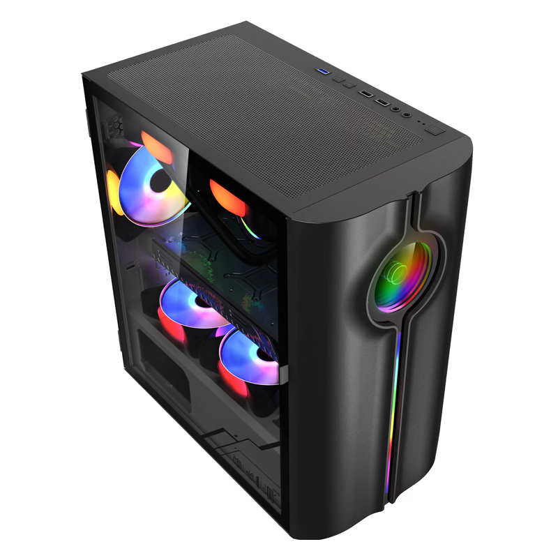 atx carbon front panel gabinete gamer cooler RGB cpu cabinet tower ...