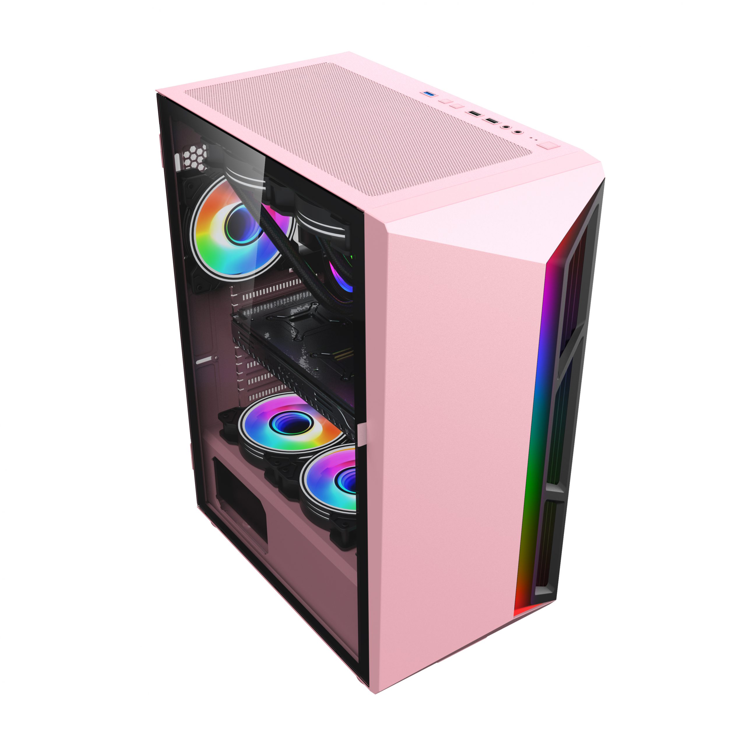 itx cpu cabinet cool atx full tower desktop with lcd acrylic pc cooling ...