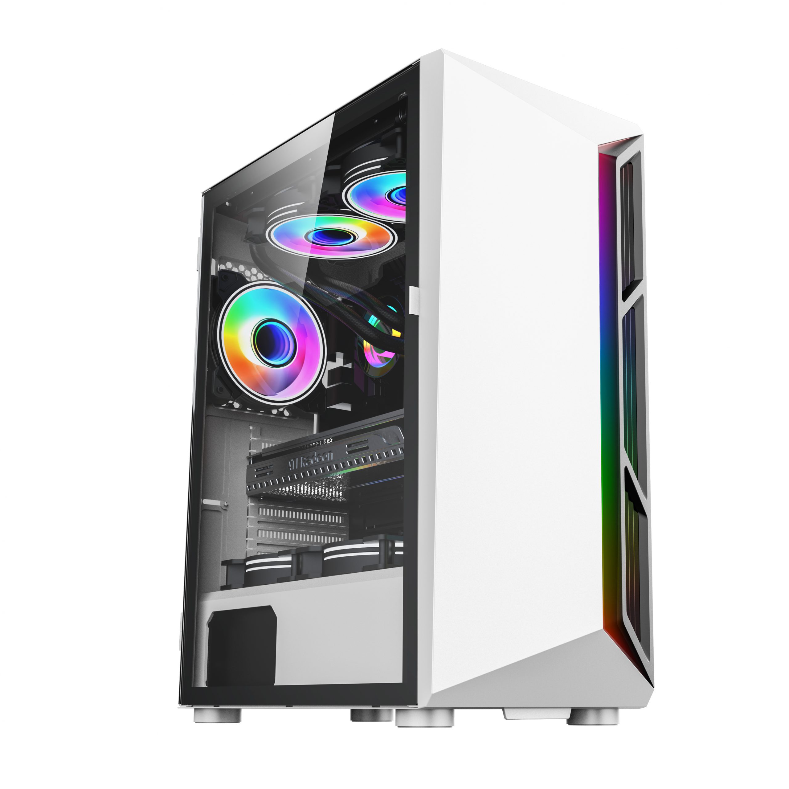 itx cpu cabinet cool atx full tower desktop with lcd acrylic pc cooling ...