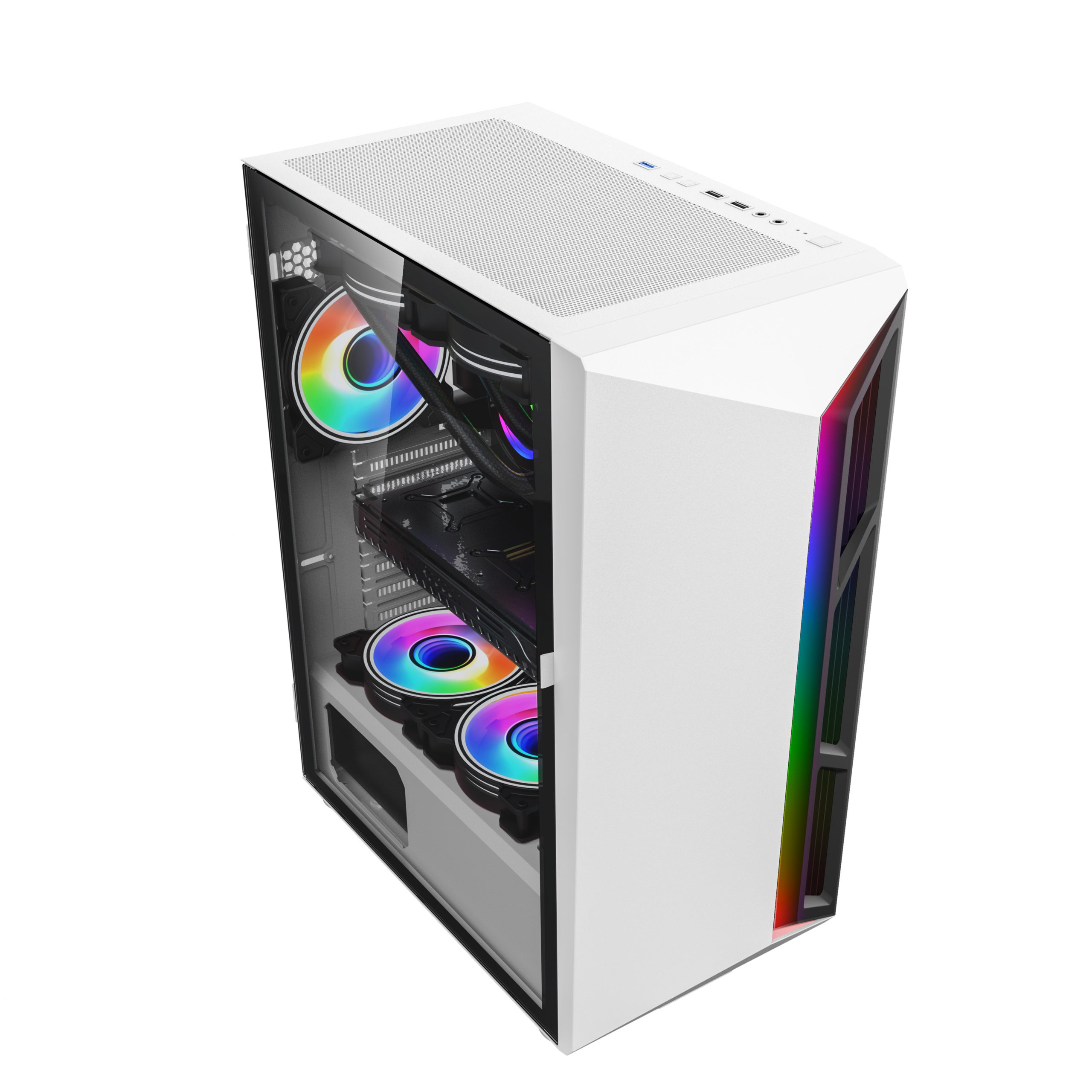 itx cpu cabinet cool atx full tower desktop with lcd acrylic pc cooling ...