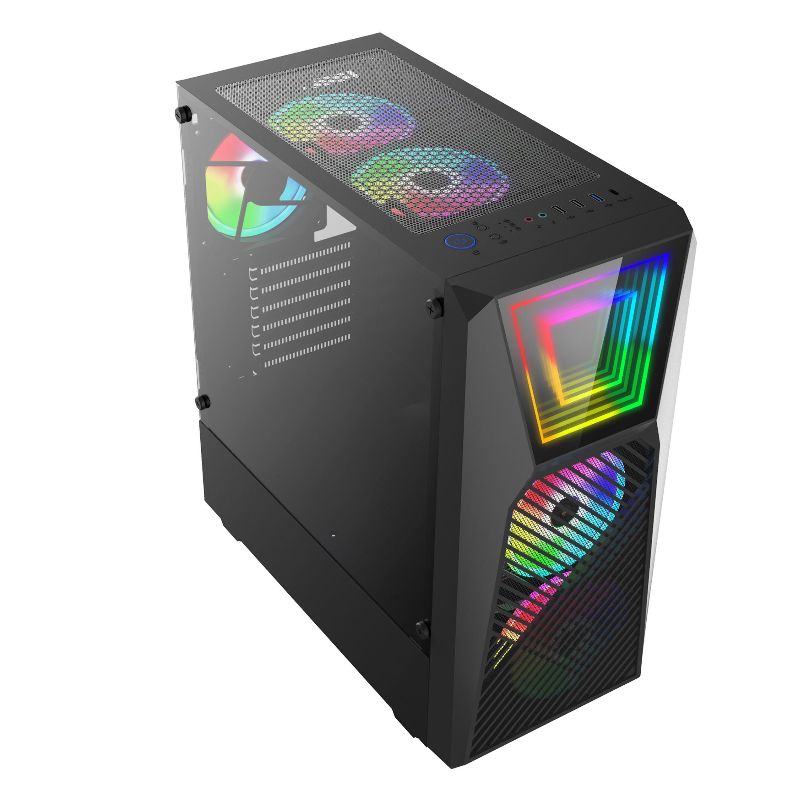 atx pc plastic desktop front panel lcd with power supply cooler master ...