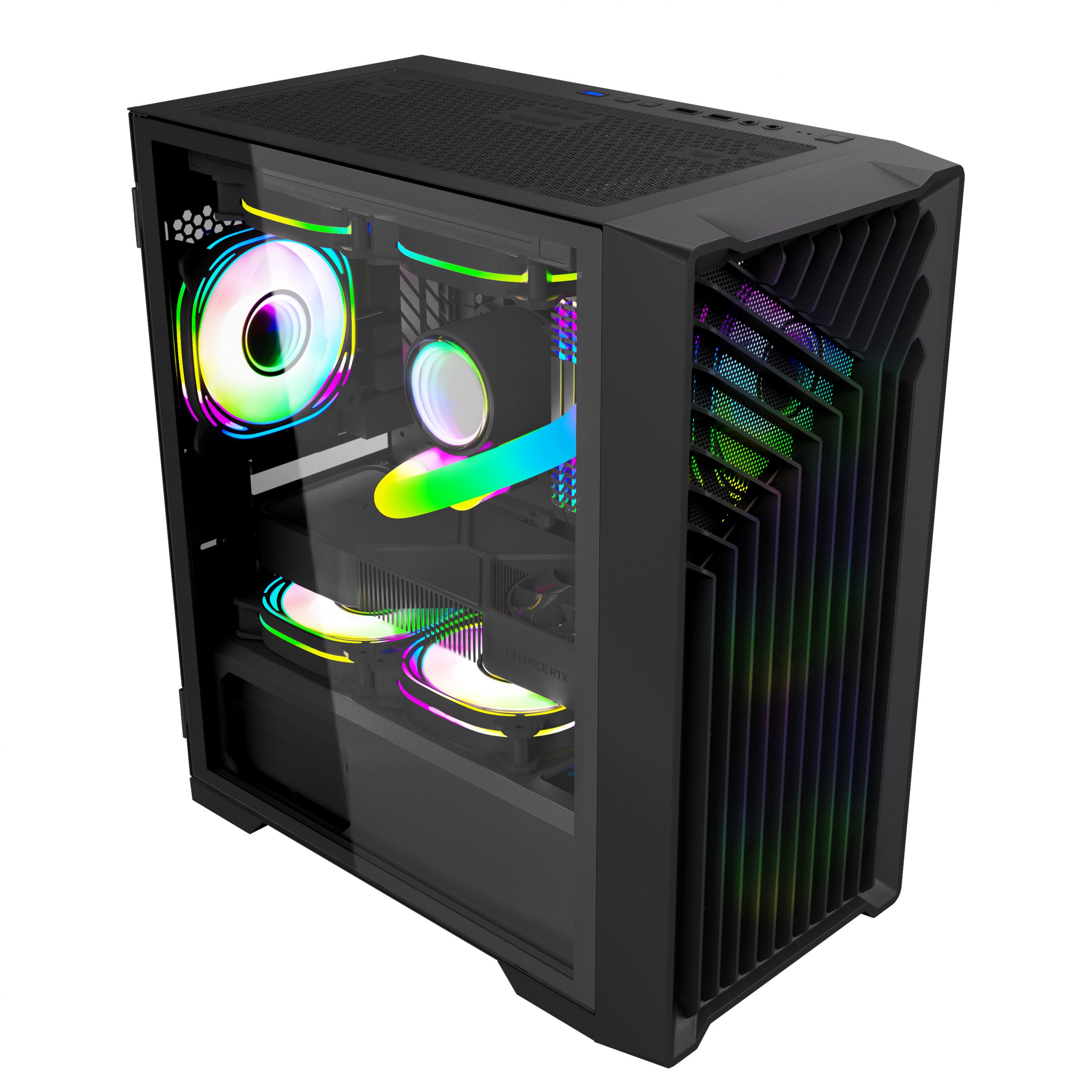 wholesale pc gamer best price desktop custom glass btx with fan desktop ...