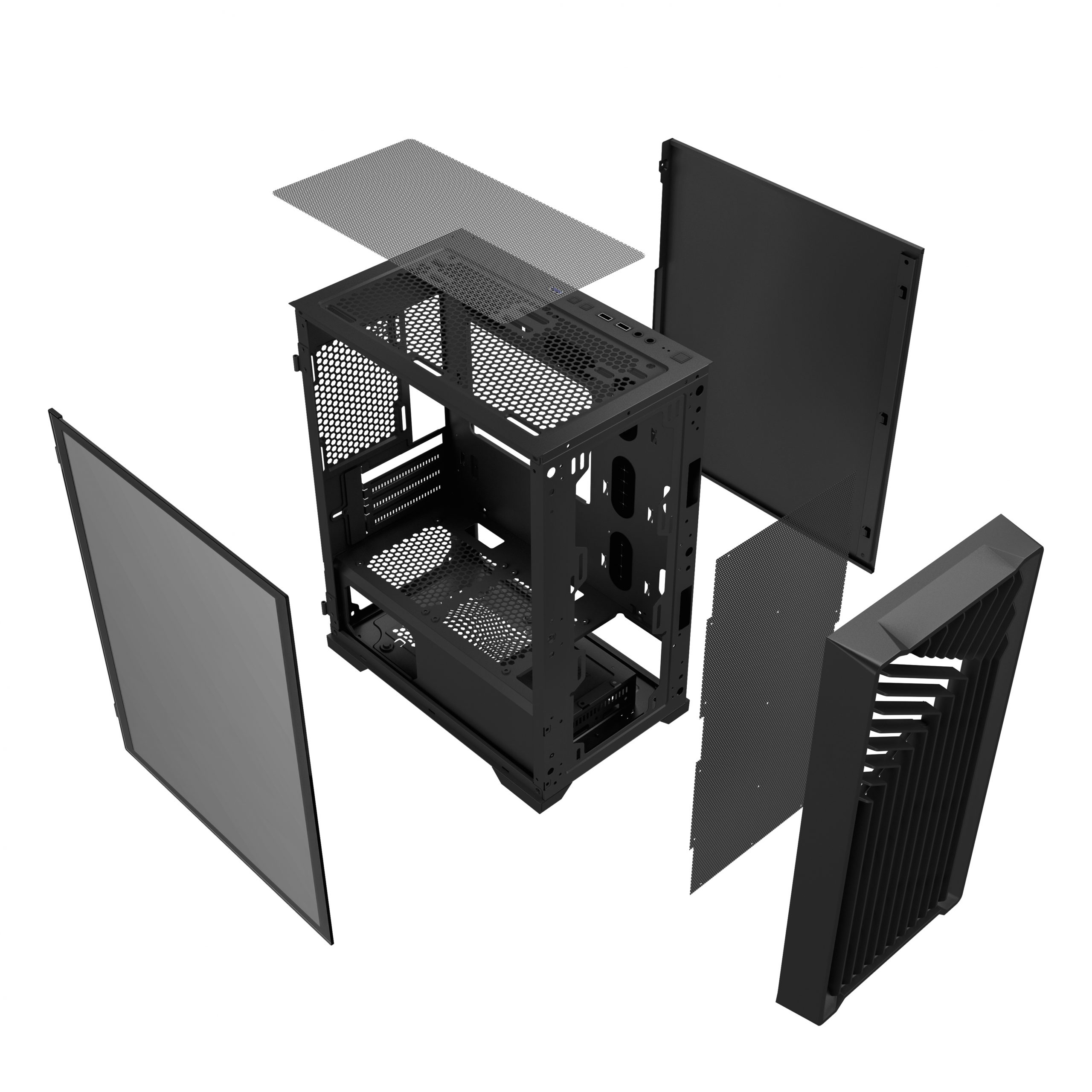 wholesale pc gamer best price desktop custom glass btx with fan desktop ...
