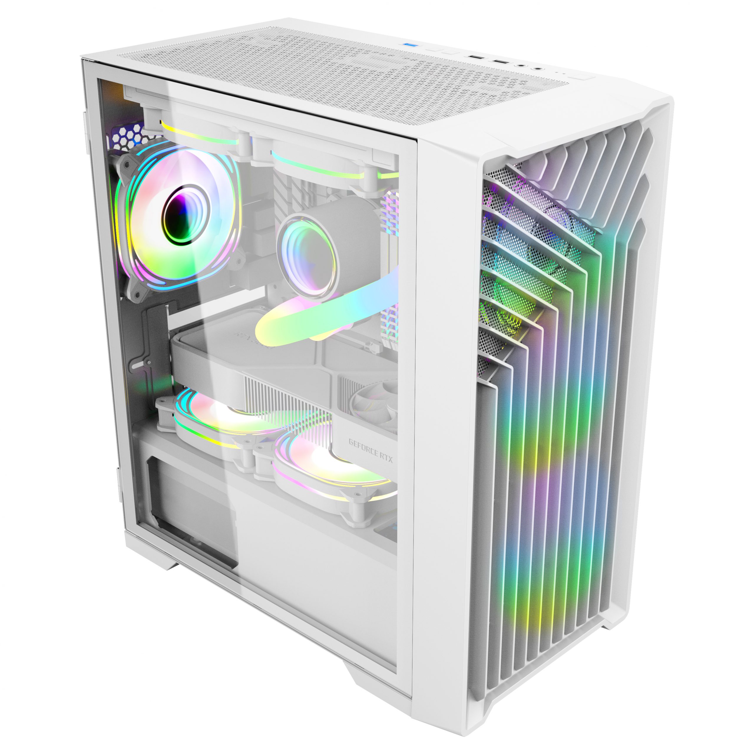 wholesale pc gamer best price desktop custom glass btx with fan desktop ...