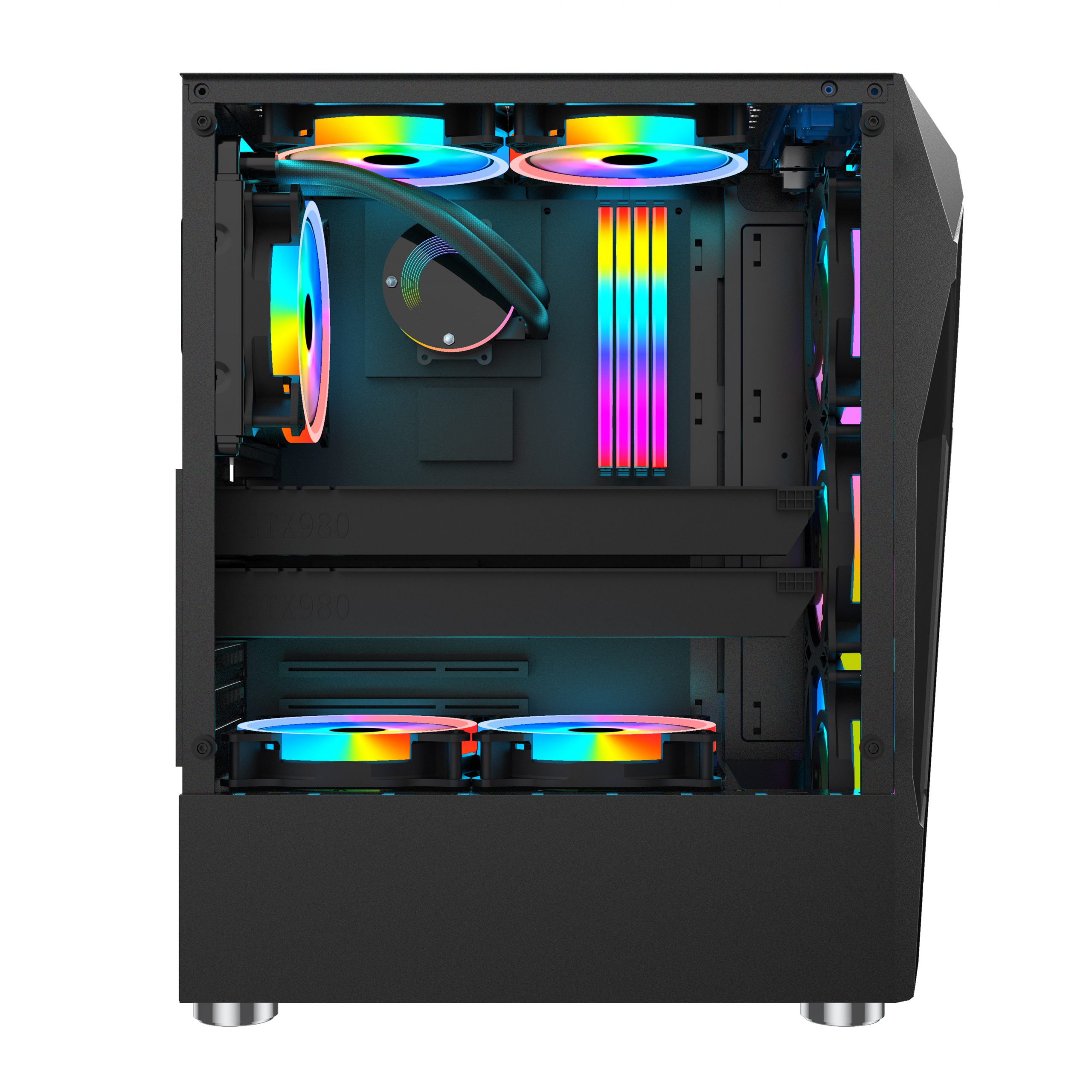 production custom branded low end chasis gaming computer casing rgb atx ...