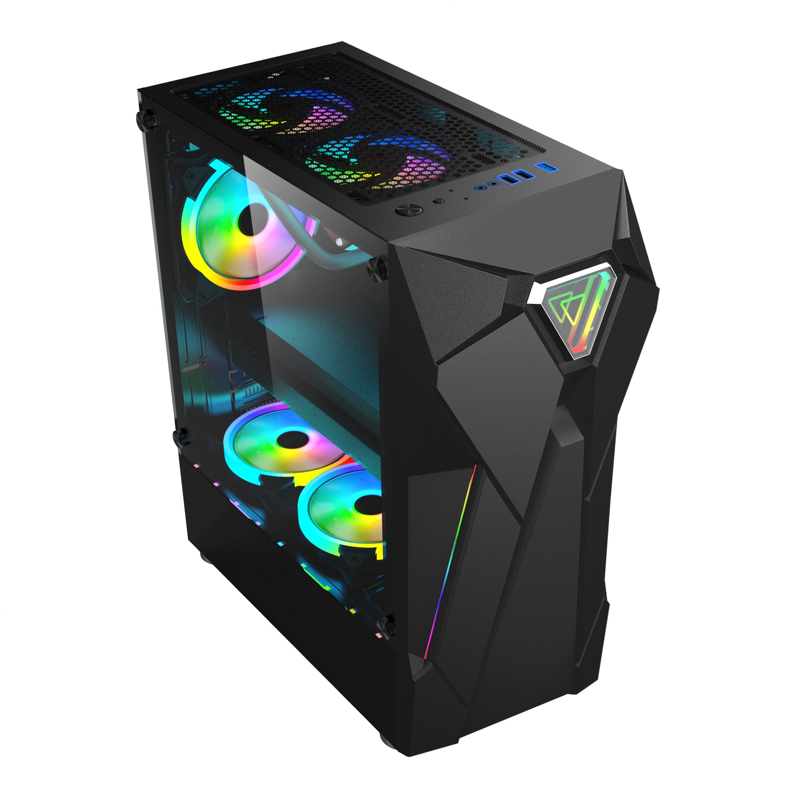 production custom branded low end chasis gaming computer casing rgb atx ...