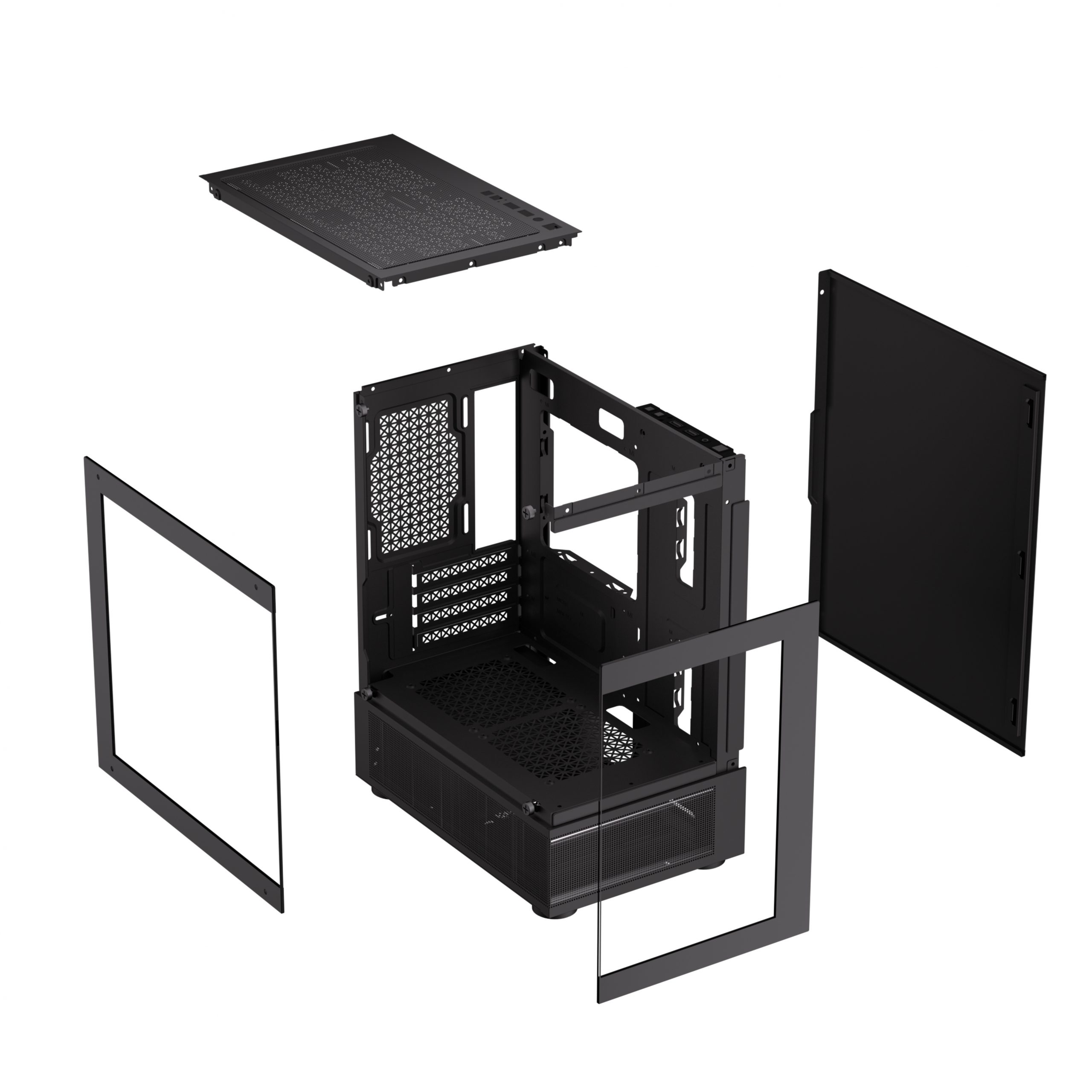 side glass white pc casing cpu cabinet atx full towers tempered glass ...