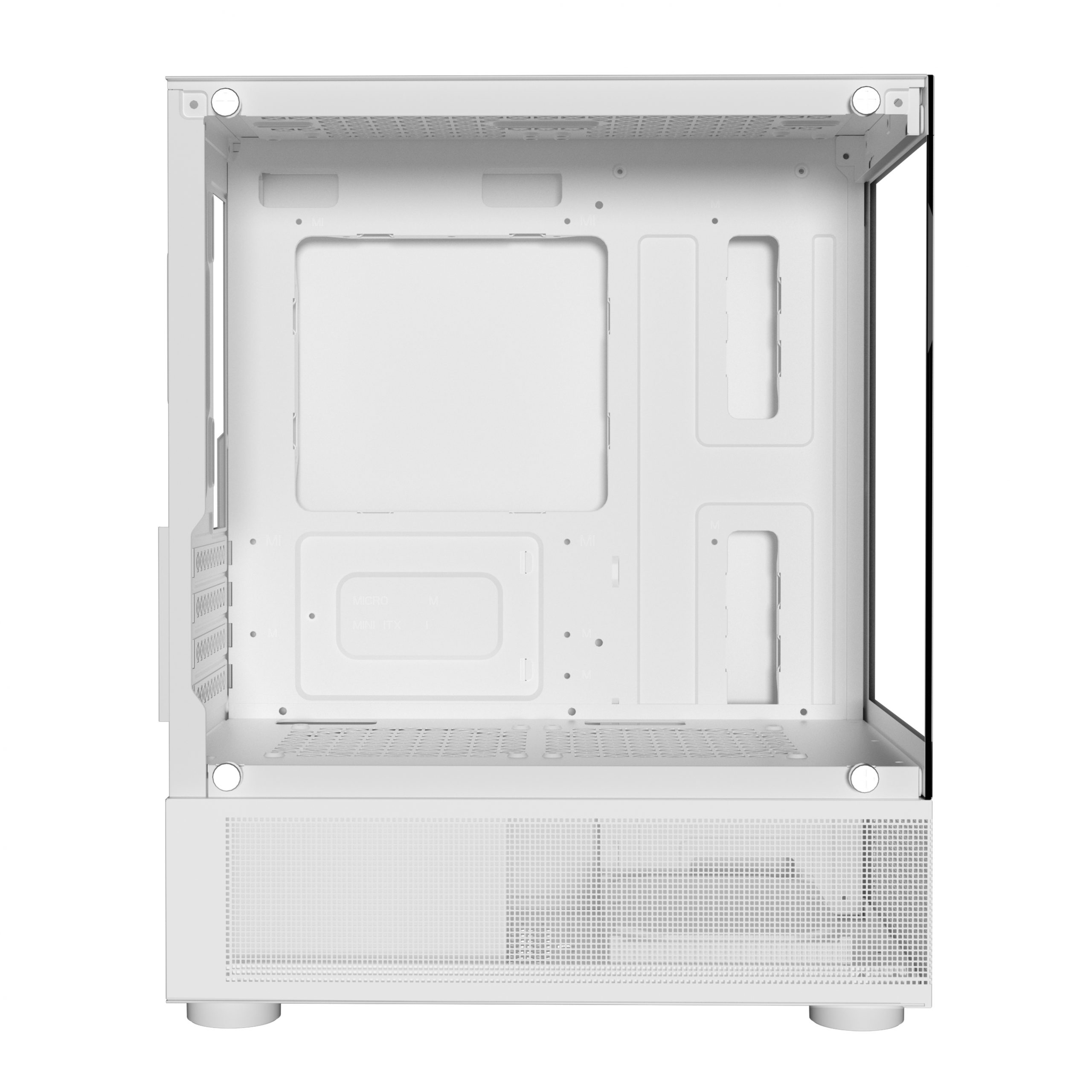 side glass white pc casing cpu cabinet atx full towers tempered glass ...