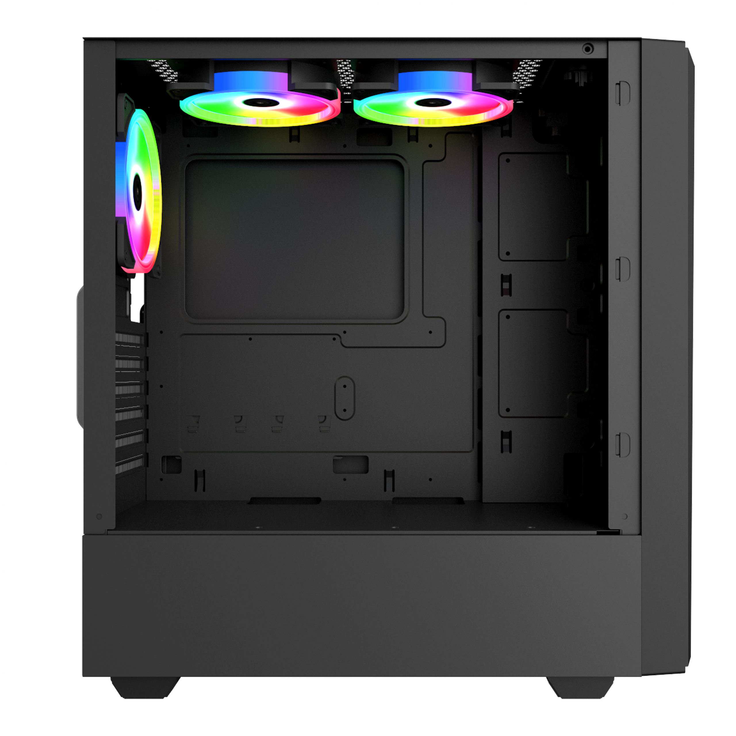Tempered Glass Side Panels RGB Gabinete Gamer Computer Case With LED ...