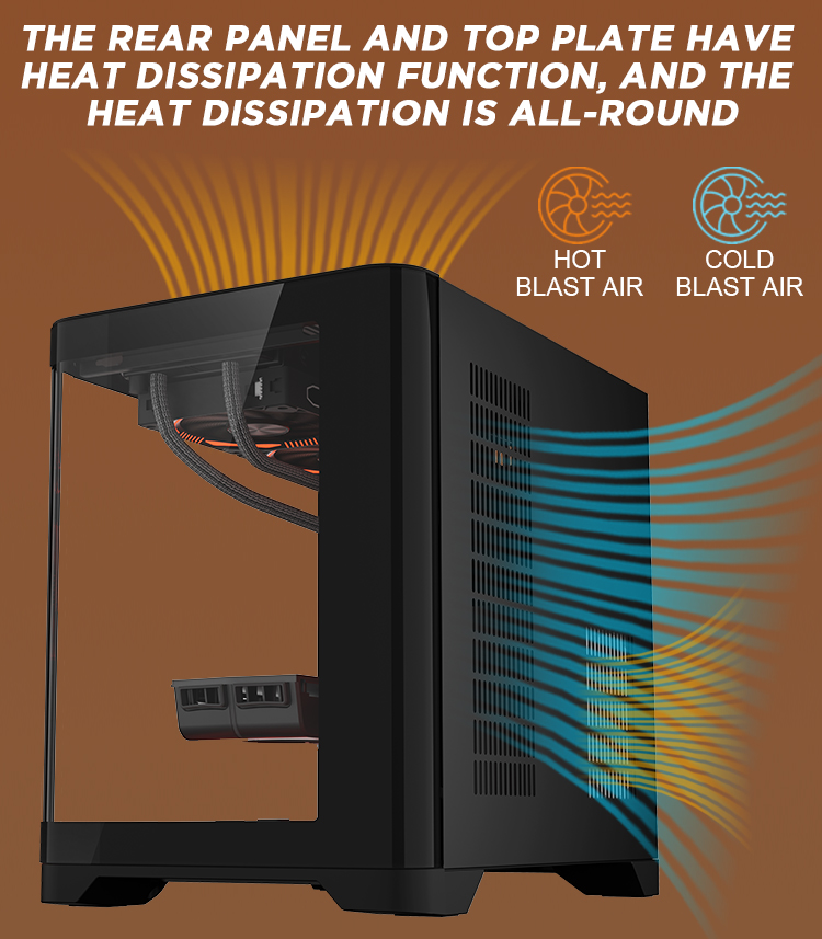 atx pc oem all in one custom with lcd temperature display dustproof ...